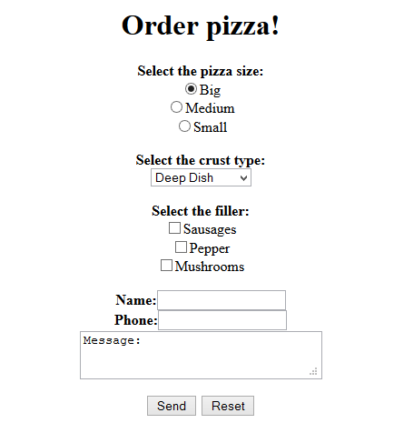 DON-WebDesign: Pizza Order Form Tutorial | DASD